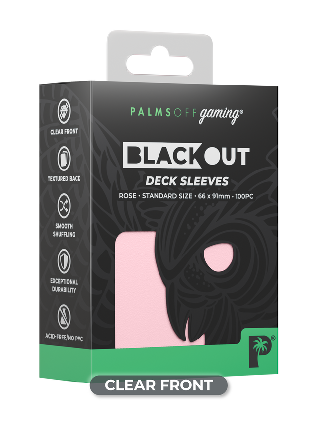 Palms Off Gaming - Blackout Deck Sleeves - Standard Size (100pc) - Ros