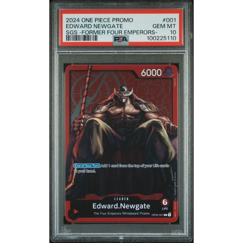 2024 One Piece Promos #001 Edward Newgate Sgs -Former Four Emperors- P